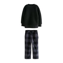 next Pyjama Jungen Gr&ouml;&szlig;e 116 dunkelgrau / schwarz