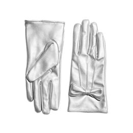 love & roses Fingerhandschuhe Damen Gr&ouml;&szlig;e M/L silber