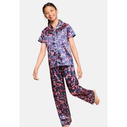 self. Pyjama M&auml;dchen Gr&ouml;&szlig;e 128 navy / altrosa