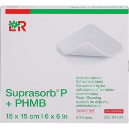 ACA Müller Suprasorb P+PHMB Schaumverband 15x15 cm 5 St