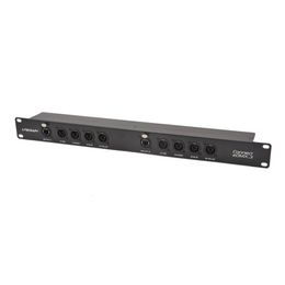 Litecraft Connect eDMX.3 - 8x XLR 5 pol male, 2x etherCON RJ 45 female, 19", 1 HE, Geh&auml;use schwarz