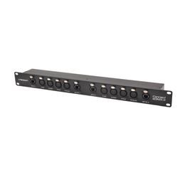 Litecraft Connect eDMX.4 - 4x etherCON RJ 45 female, 8x XLR 5 pol female, 19", 1 HE, Geh&auml;use schwarz