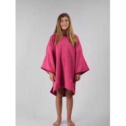 Pacifique Sud Bademantel 'Poncho Surf' M&auml;dchen Gr&ouml;&szlig;e 60/70 dunkelpink