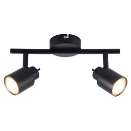 BRILLIANT LEUCHTEN Brilliant Andres Deckenleuchte LED Schwarz, 2-flammig