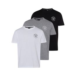 H.I.S. T-Shirt H.I.S, Herren, Gr. 4XL (68/70), schwarz-wei&szlig; (beige, mitte), Single Jersey, Graumeliert (Obermaterial): 85% Baumwolle, 15% Viskose. Obermaterial: 100% Baumwolle, bedruckt, schmal, Rundhals, gerader Abschluss, Shirts T-Shirt, schmal geschnitten, bedrucktes Design, aus 100% Baumwolle, Topseller