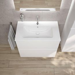 Duravit ME by Starck Waschtisch, evineo ineo5 evo Unterschrank B: 81 cm, 2 Auszüge, mit Griffmulde,, 2336830000+BE0720WM,