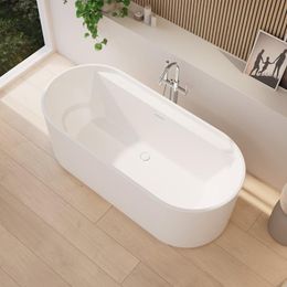 rivea Maila Freistehende Badewanne L: 180 B: 80 H: 64 cm, BR0916WH,