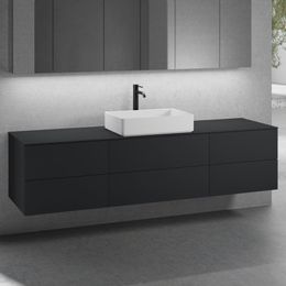 neoro n50 M&ouml;belanlage B: 200 cm mit 6 Ausz&uuml;gen, Waschtisch B: 58 cm wei&szlig; matt,, BN0065WM+BN0422BM+2#BN0421BM+BN0406BM,