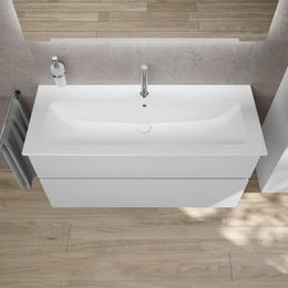 Duravit ME by Starck Waschtisch, evineo ineo5 evo Unterschrank B: 121 cm, 2 Auszüge, mit Griffmulde,, 23611232001+BE0716WM,