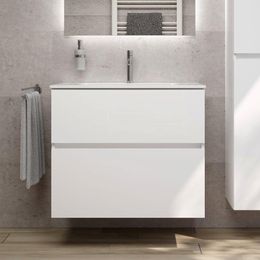 evineo ineo5 evo Unterschrank B: 81 cm, 2 Ausz&uuml;gen, mit Griffmulde, f&uuml;r Duravit ME by Starck Waschtisch,, BE0720WM,