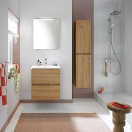 Burgbad Rocio Schrank mit Waschtisch, mit Spiegel, SGYP060F6224,
