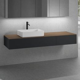 neoro n50 M&ouml;belanlage B: 180 cm mit 2 Ausz&uuml;gen, Waschtisch B: 58 cm wei&szlig; matt,, BN0065WM+BN0414BM+BN0411BM+BN0409WL,