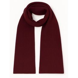 KOPYTO Schal 'KARIBU &ndash; Pl&uuml;schiger Gerippter Schal aus 100% Merinowolle RWS' Damen Gr&ouml;&szlig;e One Size bordeaux
