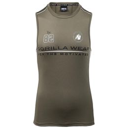 Gorilla Wear Tanktop 'Broxton' Herren Gr&ouml;&szlig;e XXXL oliv / schwarz / wei&szlig;