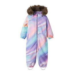 name it Funktionsanzug 'NMFSNOW10' M&auml;dchen Gr&ouml;&szlig;e 104 hellblau / braun / flieder / rosa