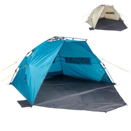 Uquip Automatik Strandmuschel Speedy XL Strandzelt Reise Wind Sonnen Schutz UV50 Farbe: Petrol/grey