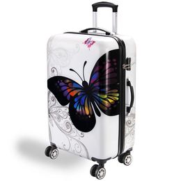 Deuba Hartschalenkoffer Rollen 360o Reisekoffer Butterfly Polycarbonat 98L