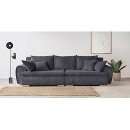 Big-Sofa Home Affaire "Katja, B: 275 cm - OTTO. Verl&auml;ssliche Qualit&auml;t.", grau (anthrazit), B:275cm T:108cm, 100% Polyester, Sofas, Big-Sofa, Mega-Sofa mit 4 Zierkissen