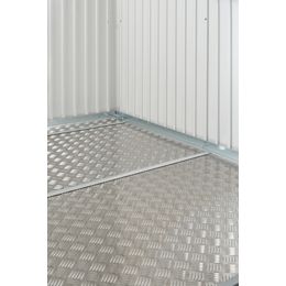 Ger&auml;tehaus-Fu&szlig;boden BioHort "f&uuml;r Ger&auml;tehaus Europa Gr. 2A", silberfarben, B:213,5cm H:0,5cm T:69,5cm, Aluminium, Gartenhaus-Fu&szlig;b&ouml;den, 213,5x 69,5 cm