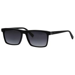 HUMPHREY&acute;S eyewear Sonnenbrille HUMPHREY&acute;S EYEWEAR "588192", Damen, grau (schwarz), leicht gl&auml;nzend, Sonnenbrillen Sonnenbrille, Form Karree/Eckig, hellgrauen Akzenten am B&uuml;gel, CR 39