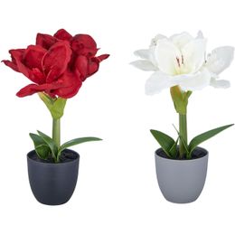 Kunstblume Creativ green "Amaryllis", bunt, H:35cm, Polyester, Kunstpflanzen