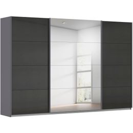 Schwebetürenschrank Rauch "Kleiderschrank Schrank OTTO´S CHOICE Garderobe AGORDO", grau (graumetallic, hochglanz effektgrau), B:315cm H:210cm T:62cm, Holzwerkstoff, Schränke, Schwebetürenschrank, Top Innenausstattung, in 4 Breiten und 2 Höhen MADE IN GERMANY, Topseller