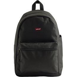 Levi's Freizeitrucksack LEVI'S "BASIC BACKPACK", Damen, Gr. B/H/T: 30cm x 41,3cm x 15,3cm, schwarz, Web, Kunstfaser, Rucksäcke Freizeitrucksack