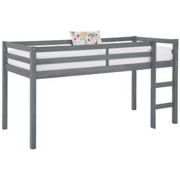Hochbett OTTO HOME "Alpi", grau, B:103cm H:111cm L:208cm, Hochbetten, Hochbett, aus sch&ouml;nem massivem Kiefernholz, Au&szlig;enma&szlig;enbreite 103 cm