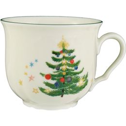 Tasse Seltmann Weiden "Marieluise Weihnachten, Kaffeeobertasse 0,23 l", bunt, B:8,3cm H:7cm Ø:10,4cm, Porzellan, Trinkgefäße, Tasse