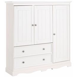 Kleiderschrank OTTO HOME "Melissa, Kinderkleiderschrank", weiß, Schränke, Kleiderschrank, Wäscheschrank,aus massivem Kiefer, mit Sockelleiste, Breite 138 cm