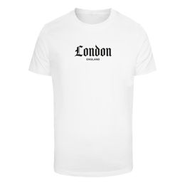 T-Shirt MisterTee "MisterTee Herren England London Tee", Damen, Gr. S, weiß, 100% Baumwolle, bedruckt, normal, Rundhals, Shirts T-Shirt