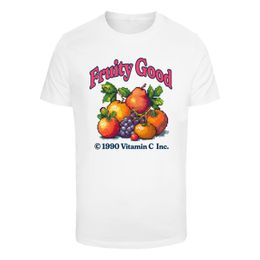 T-Shirt MisterTee "MisterTee Fruity Good Tee", Damen, Gr. M, weiß, 100% Baumwolle, bedruckt, normal, Rundhals, Shirts T-Shirt