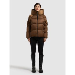 Steppjacke Khujo "ISETT2", Damen, Gr. L, copper braun, 100% Polyester, unifarben, Raglan&auml;rmel elastischer Bund mit Windstopper, Jacken Steppjacke
