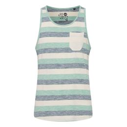 !Solid Gestreiftes Tanktop 'Whicco' mit Brusttasche Herren Gr&ouml;&szlig;e XL beige / grau / gr&uuml;n