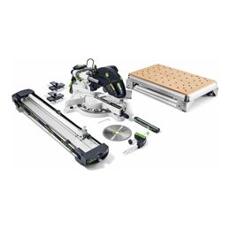 FESTOOL KS 120 REB-Set-MFT KAPEX Kapp-Zugs&auml;ge mit leistungsstarkem Motor und pr&auml;ziser Schnitttiefe f&uuml;r Holzwerkstoffe, inkl. Multifunktionstisch MFT KAPEX, 576663)