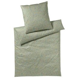 Bettw&auml;sche Elegante "Pixie", gr&uuml;n (olivgr&uuml;n), B/L: 135cm x 200cm, 1 Stk., 1 Stk., Mako-Satin, B/L: 80cm x 80cm, 2 Stk., Mako-Satin, Obermaterial: 100% Baumwolle, Bettw&auml;sche, Bettw&auml;sche, angenehmes Hautgef&uuml;hl