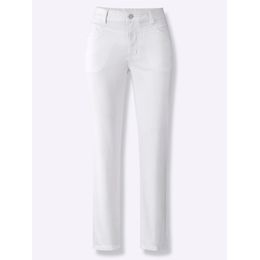 Bequeme Jeans Inspirationen, Herren, Gr. 22, Kurzgrößen, ecru, 81% Baumwolle, 17% Polyester, 2% Elasthan, unifarben, 7/8-Länge, Jeans