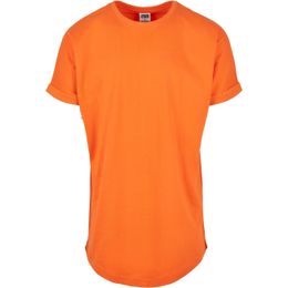 Urban Classics Damen T-Shirt "Urban Classics Herren Long Shaped Turnup Tee"mandarin, Gr. S, unifarben, 100% Baumwolle, Shirts