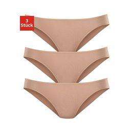Bikinislip Lascana "aus hochwertiger Modal-Qualit&auml;t", Damen, Gr. 32/34, beige, Obermaterial: 94% Modal (TENCEL&trade;), 6% Elasthan, unifarben, k&ouml;rpernah, Unterhosen