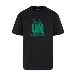 T-Shirt "Upscale by Mister Tee Herren Do The Unexpected Oversize Tee", Damen, Gr. L, schwarz, 100% Baumwolle, UPSCALE BY MISTER TEE, bedruckt, oversize, Rundhals, Shirts T-Shirt