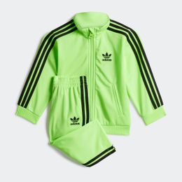 Trainingsanzug adidas originals "FIREBIRD", M&auml;dchen, Gr. 92, gr&uuml;n (signal gr&uuml;n), Obermaterial: 100% Polyester, Sportanz&uuml;ge Trainingsanzug