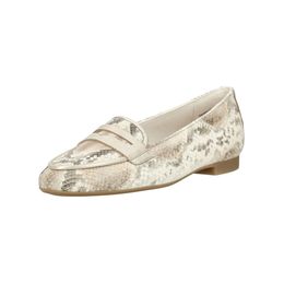 Mokassin Paul Green "Paul Green Mokassin Glattleder", Damen, Gr. 37, beige, Glattleder, Schuhe Mokassin