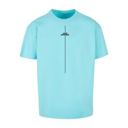 T-Shirt Merchcode "Merchcode Herren Think Different Heavy Oversized Tee", Damen, Gr. XXL, berylblau, 100% Baumwolle, bedruckt, oversize, Rundhals, Shirts T-Shirt