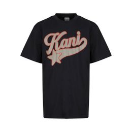 T-Shirt Karl Kani "Karl Kani Karl Kani Kani Star Logo Tee", Damen, Gr. M, schwarz, lightgrau, 100% Baumwolle, bedruckt, oversize, Rundhals, Shirts T-Shirt