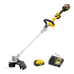 Set Dewalt Akku-Rasentrimmer 18V faltbar, brushless + Akku 5Ah + Ladeger&auml;t 4A (DCMST561P1-QW)