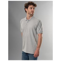 Poloshirt TRIGEMA "TRIGEMA Poloshirt DELUXE Piqu&eacute;", Herren, Gr. XXL, grau (grau, melange), 100% Baumwolle, Basic, Shirts