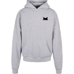 Merchcode Sweatshirt 'Halloween - Cat' Herren Gr&ouml;&szlig;e M hellgrau / schwarz