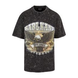 Karl Kani Damen T-Shirt "Karl Kani Herren KM241-058-1 KK Small Signature Washed Eagle Tee"schwarz, Gr. XS, bedruckt, 100% Baumwolle, Shirts