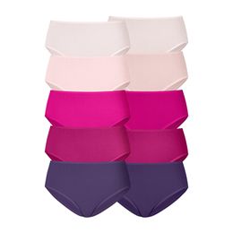H&uuml;ftslip Petite Fleur, Damen, Gr. 32/34, lila (beere), Single Jersey, Obermaterial: 95% Baumwolle, 5% Elasthan, unifarben, Unterhosen, aus elastischer Baumwolle