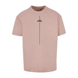 T-Shirt Merchcode "Merchcode Herren Think Different Heavy Oversized Tee", Damen, Gr. 4XL, duskrose, 100% Baumwolle, bedruckt, oversize, Rundhals, Shirts T-Shirt